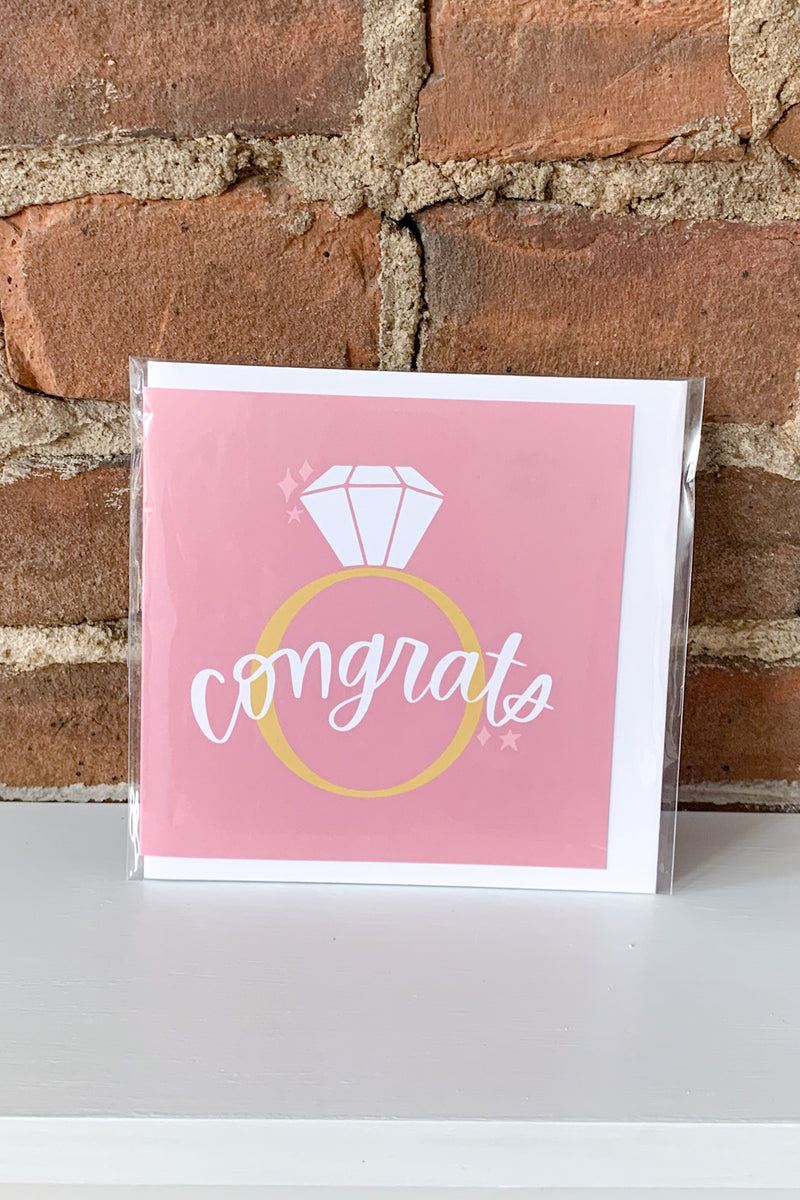 Congrats Engagement Ring Card – The Fika Boutique